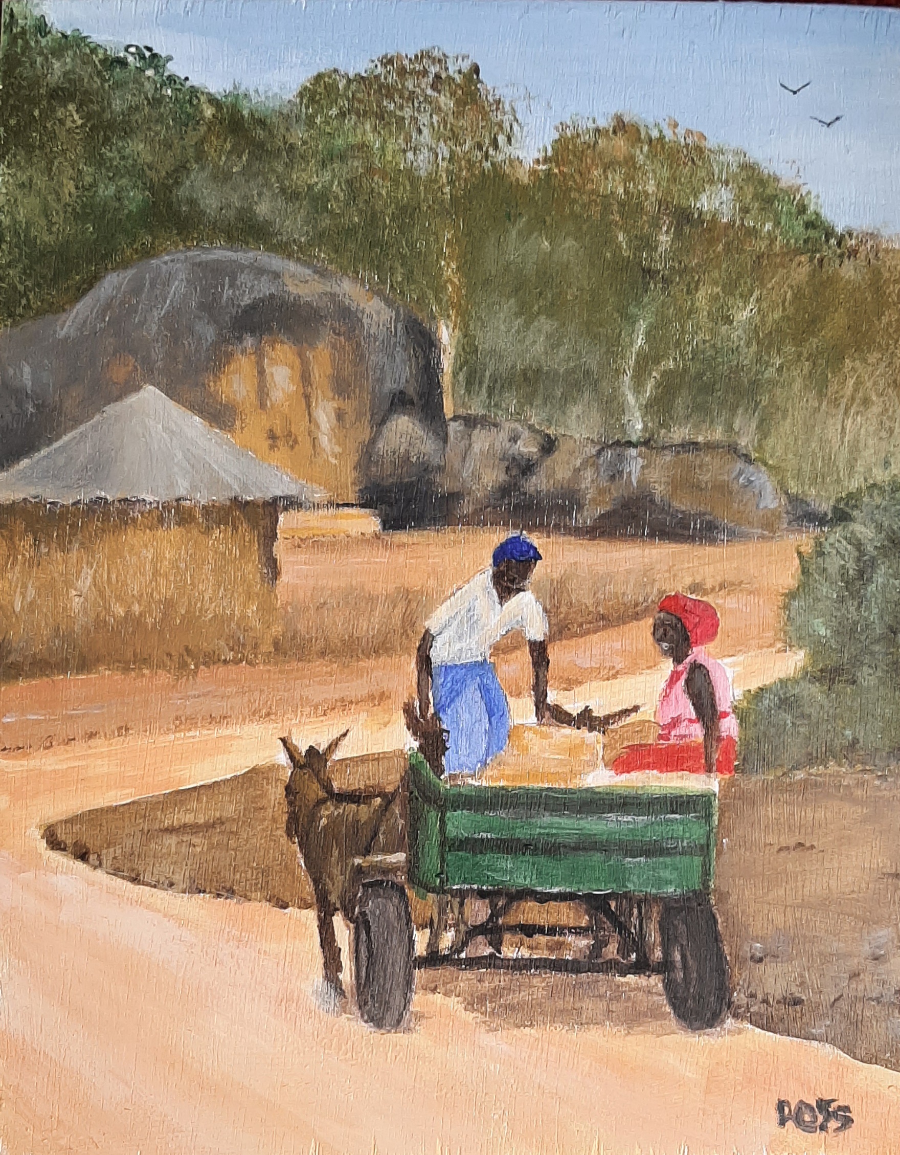 Scotch Cart in Zimbabwe - Ross Palmer Art